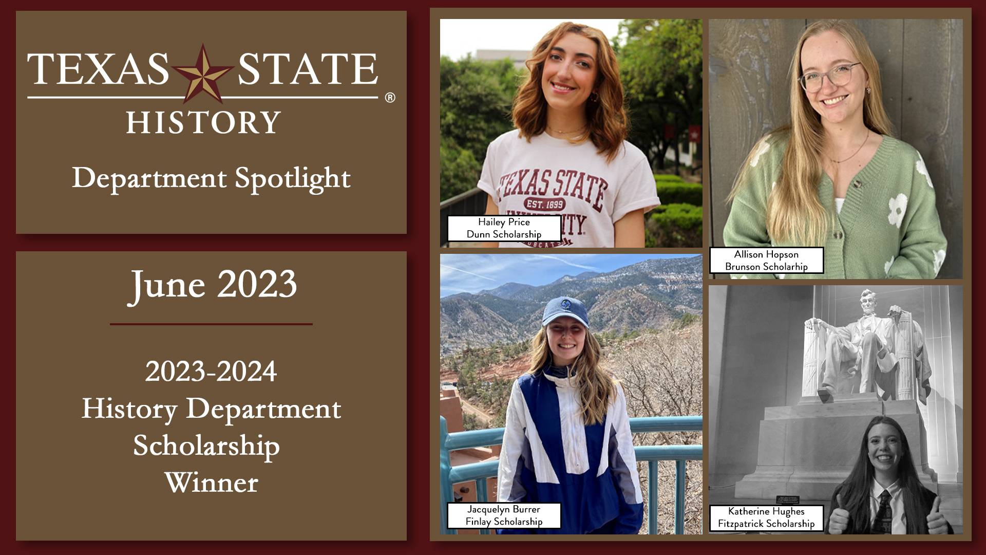 Department of History : Texas State University