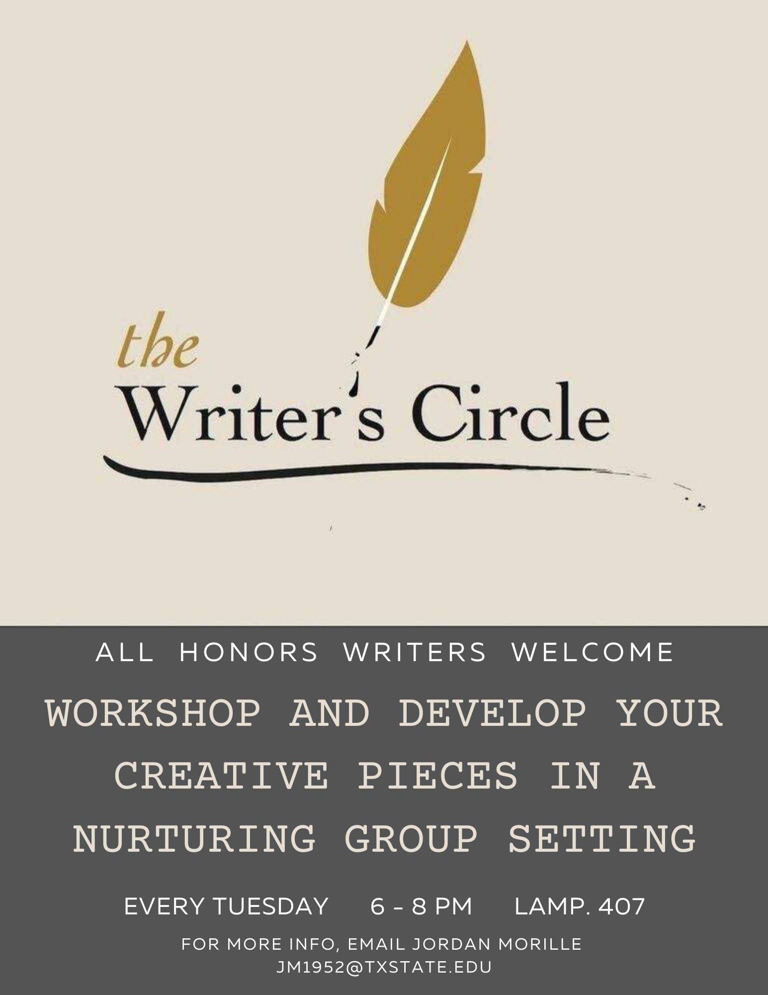 Writer's Circle : Honors College : Texas State University