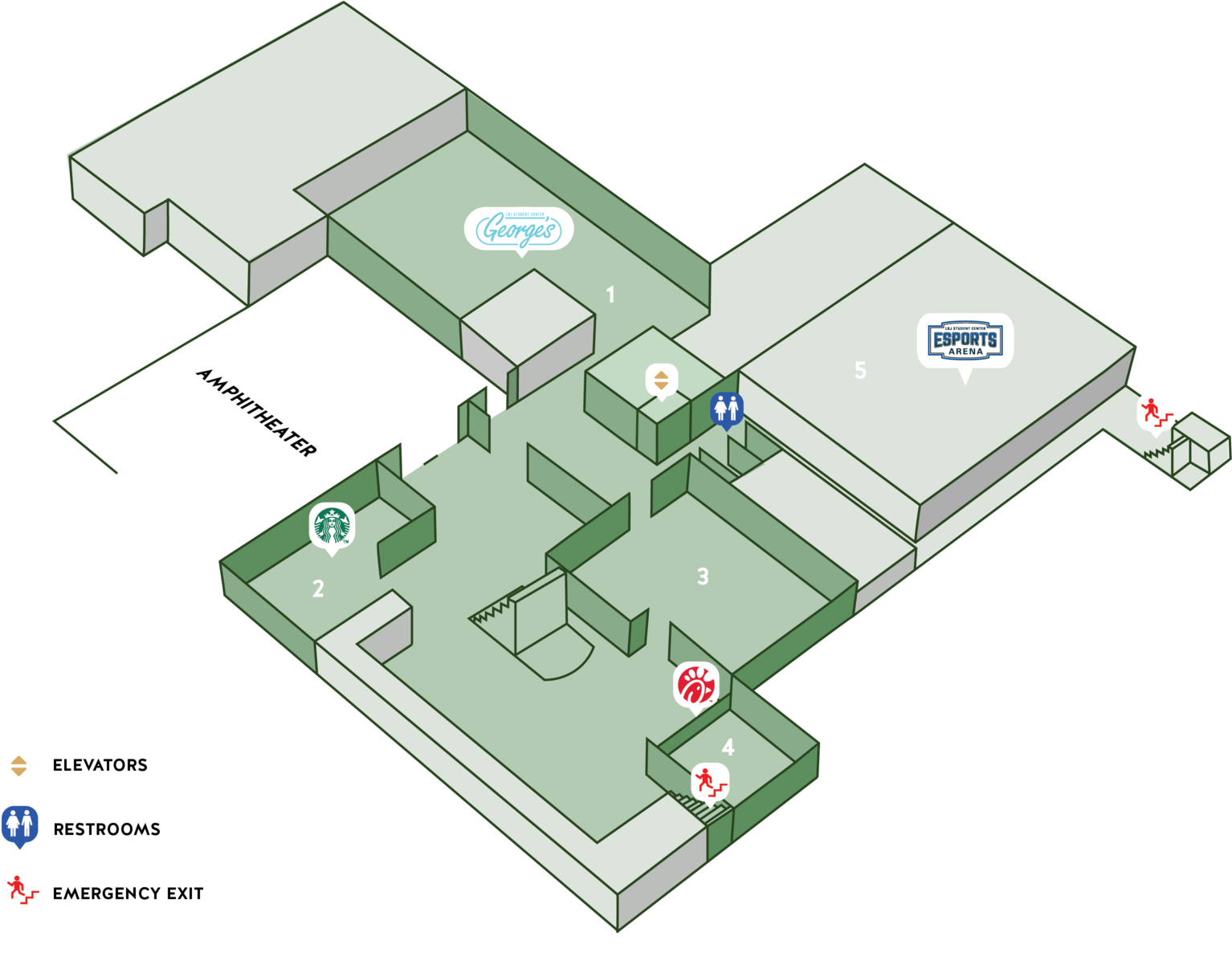 Maps And Hours : Lyndon B. Johnson Student Center : Texas State University