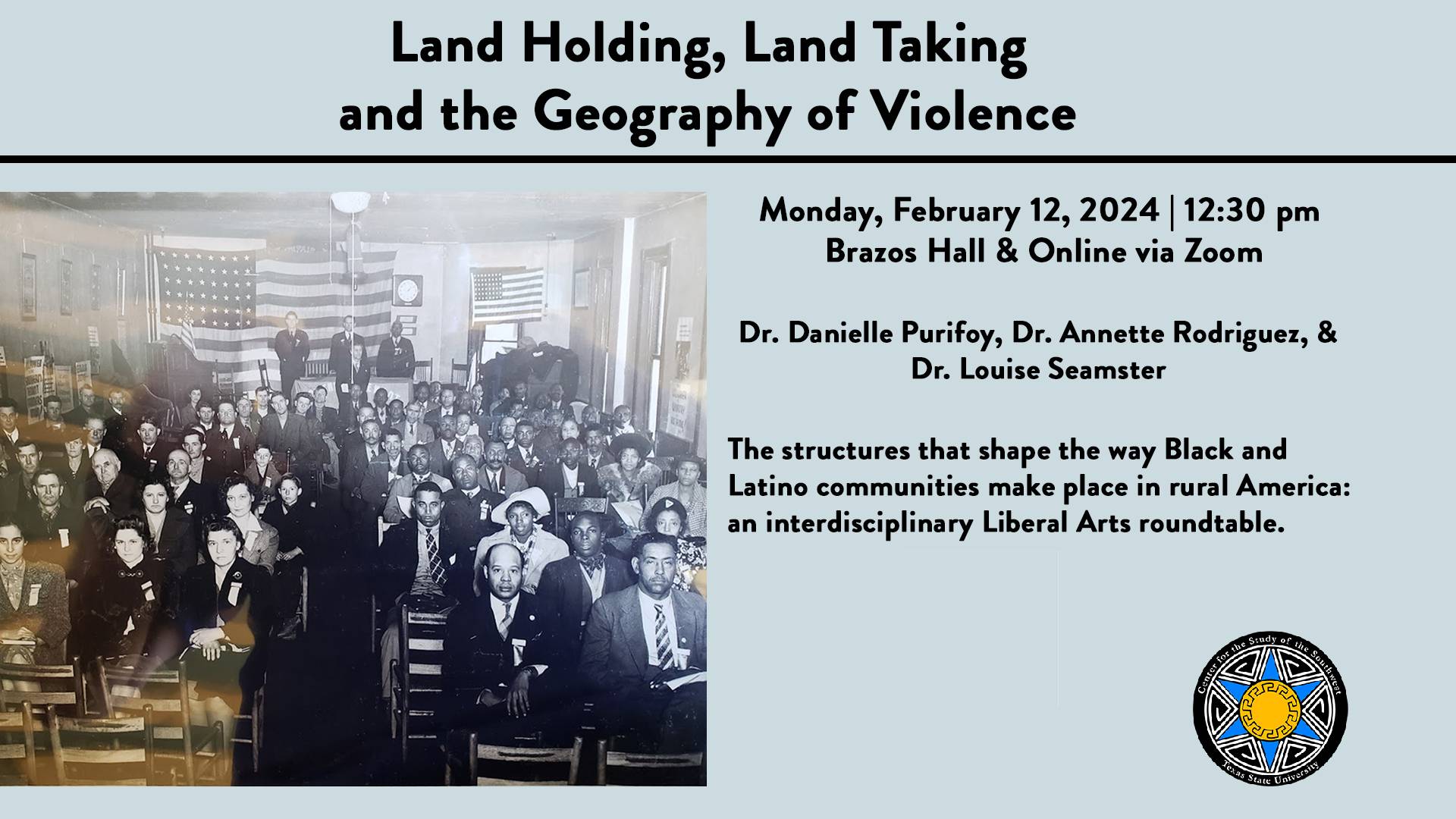 Land Holding, Land Taking and the Geography of Violence : Center for ...