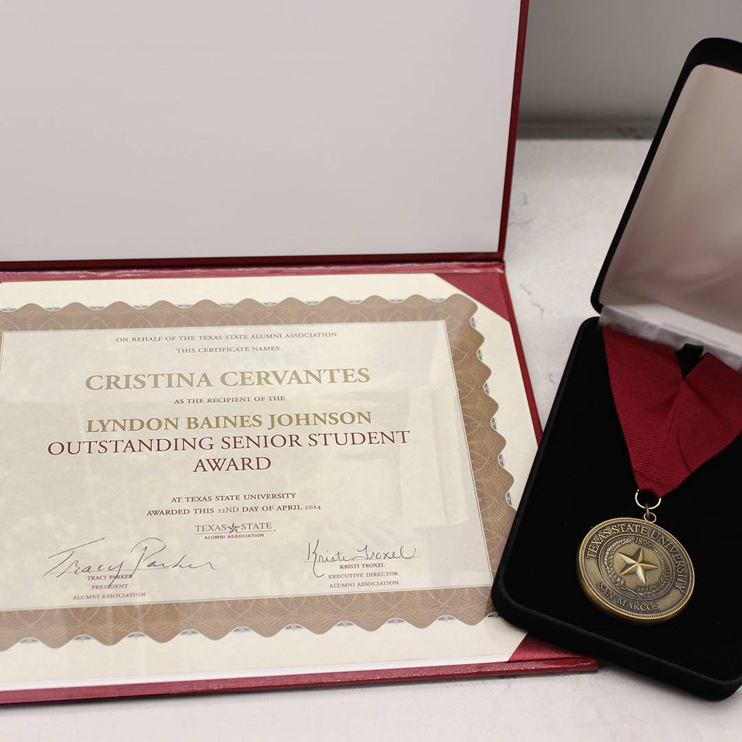 LBJ Outstanding Senior Award : Texas State Alumni Association : Texas ...