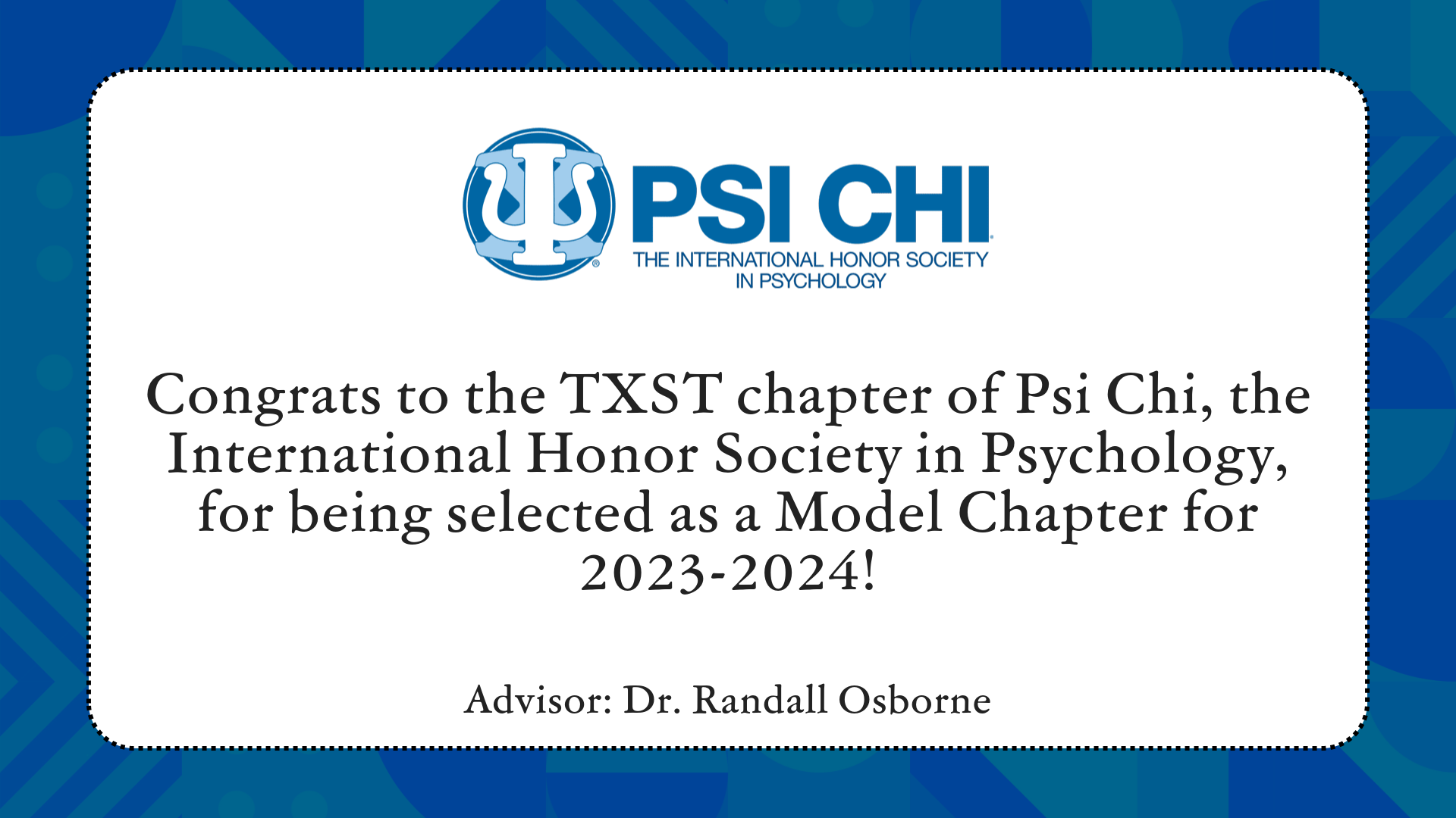 Department of Psychology : Texas State University