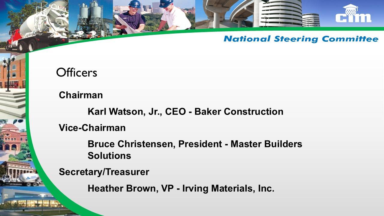 CIM National Steering Committee : Concrete Industry Management : Texas ...