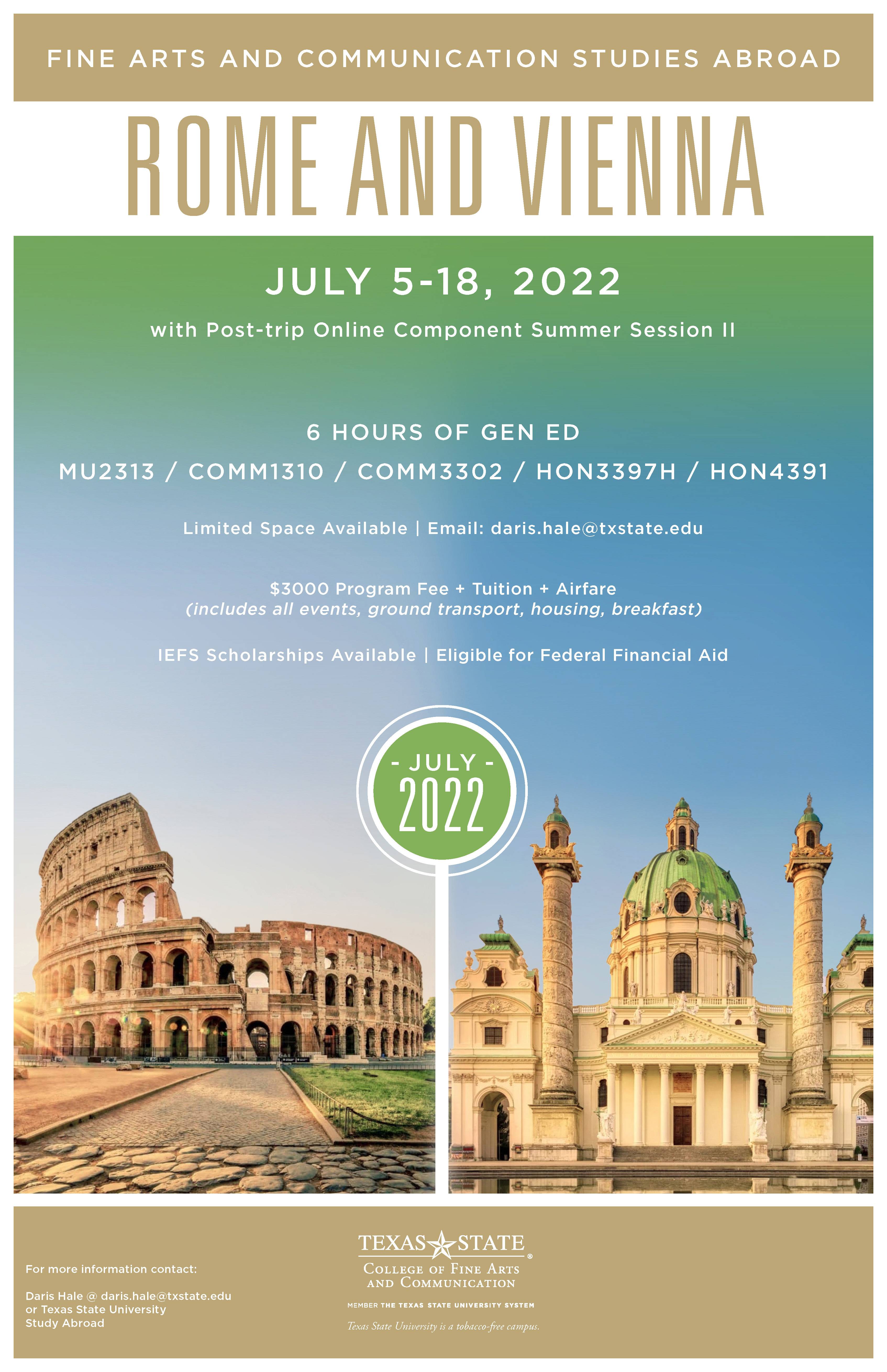 Registration for Rome/Vienna Study Abroad : College of Fine Arts and ...