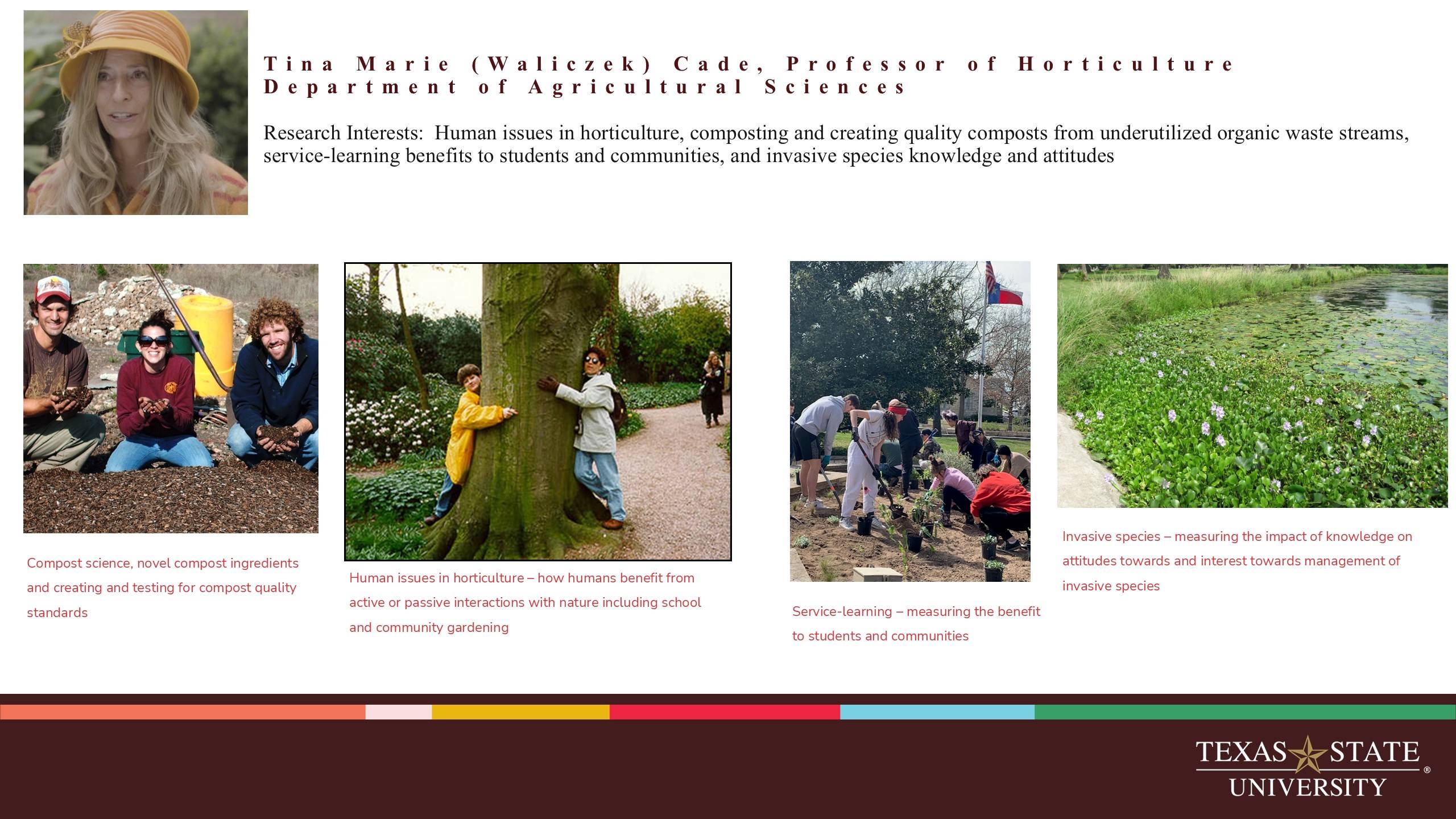 Tina Marie (Waliczek) Cade : College of Science and Engineering (CoSE ...