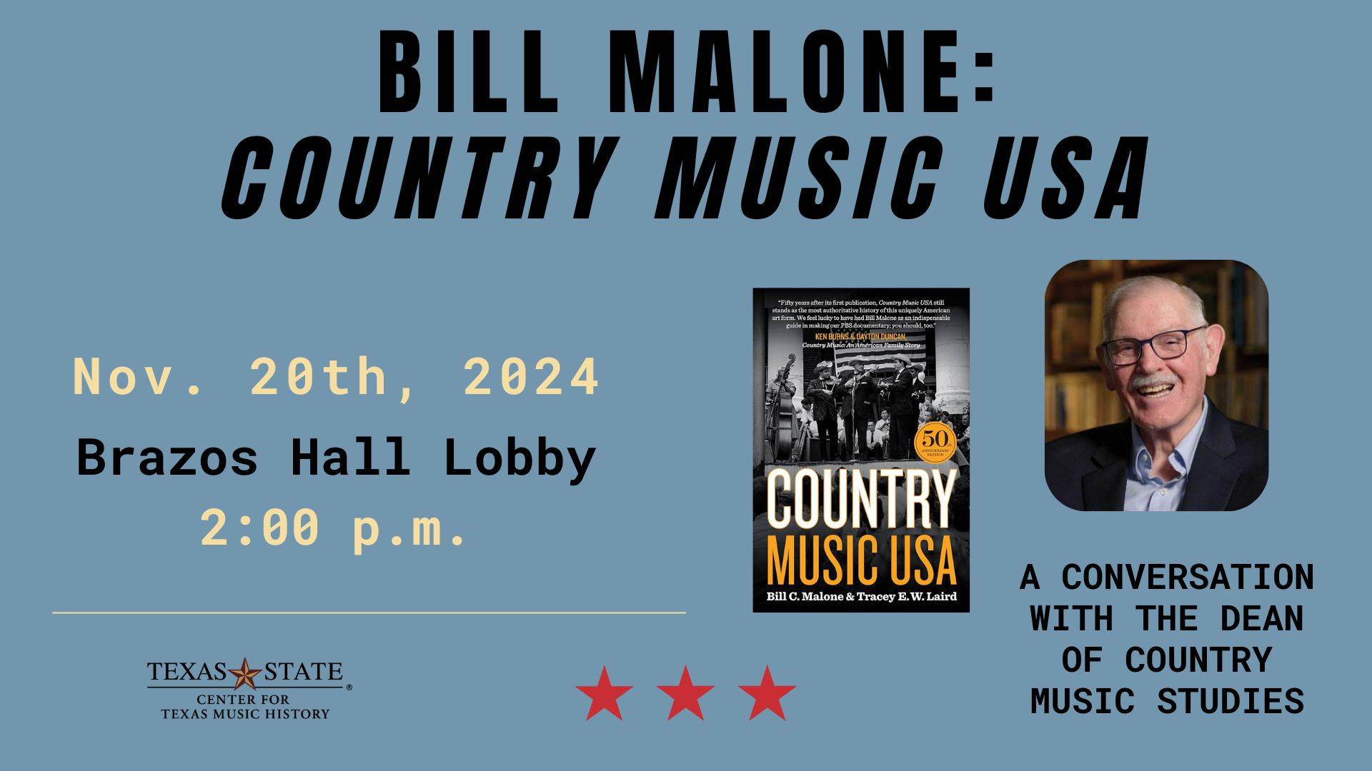 Bill Malone: Country Music USA : Center for Texas Music History : Texas ...