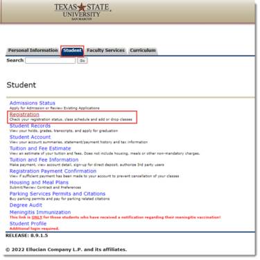 Plan Ahead : TXST One Stop : Texas State University