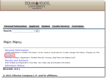 How to Find Your Time Ticket : TXST One Stop : Texas State University