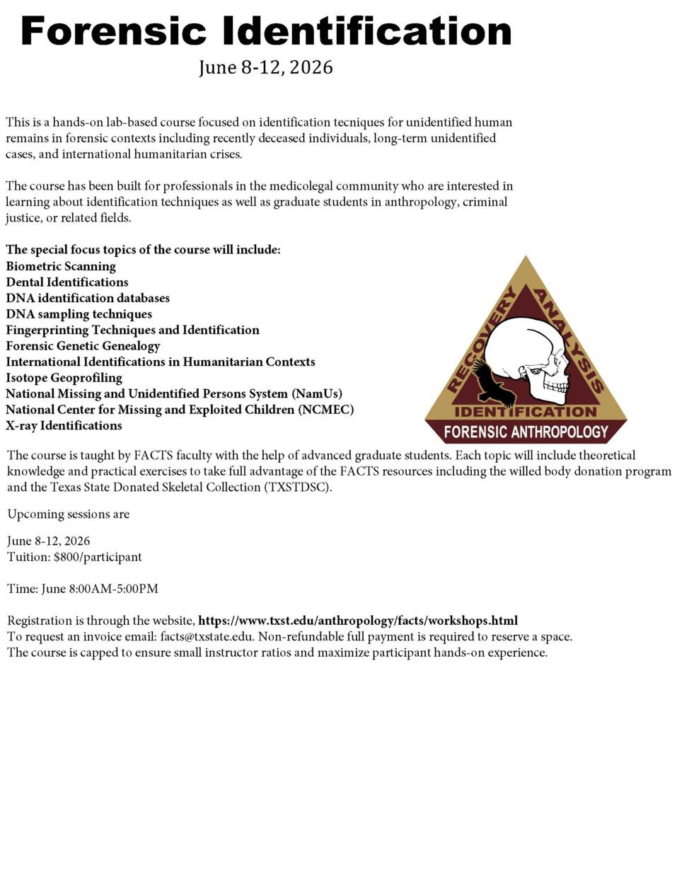 Forensic Identification : Forensic Anthropology Center : Texas State ...