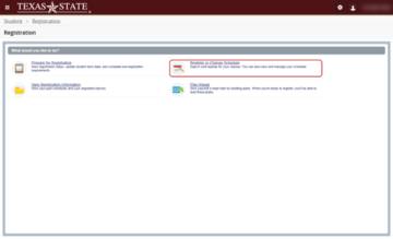 Swapping Sections : TXST One Stop : Texas State University